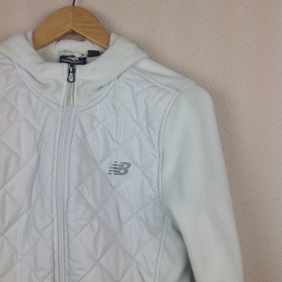 New Balance | Jackets & Coats | New Balance Hooded Puffer Fleece Jacket ...